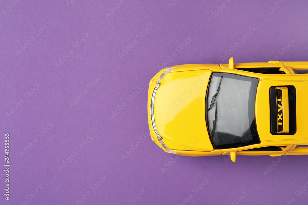 Purple Taxi Cab