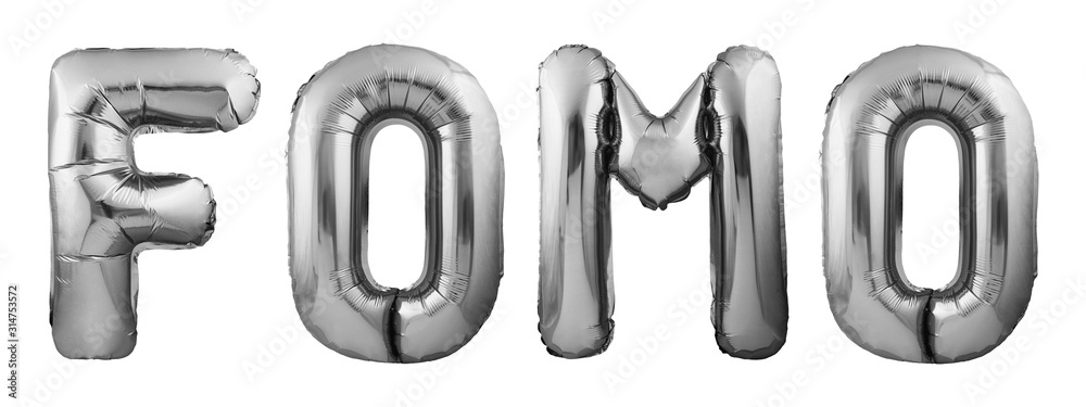 Social media acronym FOMO for Fear Of Missing Out made of black ...