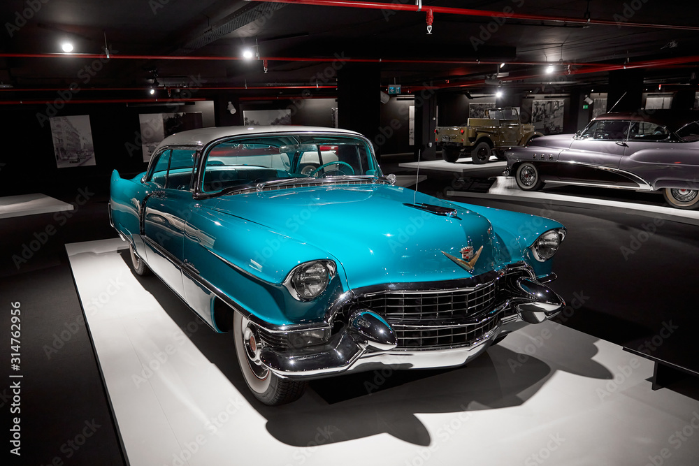 Cadillac Coupe Deville 1955. Retro car on exhibition. Classic Car ...