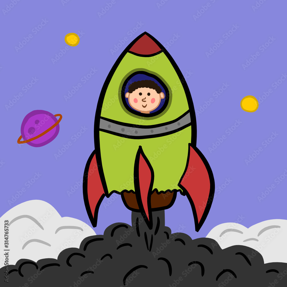 Rocket Boy Cartoon