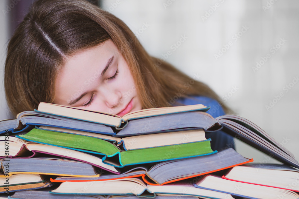Overwhelmed Student With Books