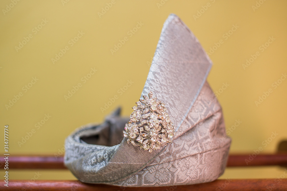 'Tanjak' is a head attire used by Malay groom in wedding ceremony in ...