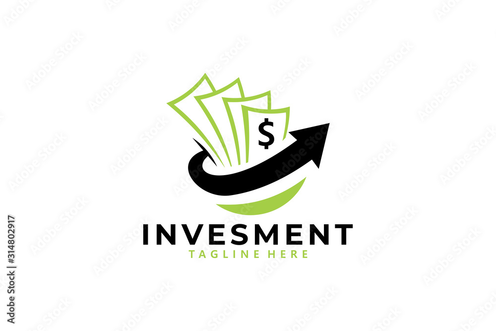 money investing logo icon vector isolated Stock Vector | Adobe Stock