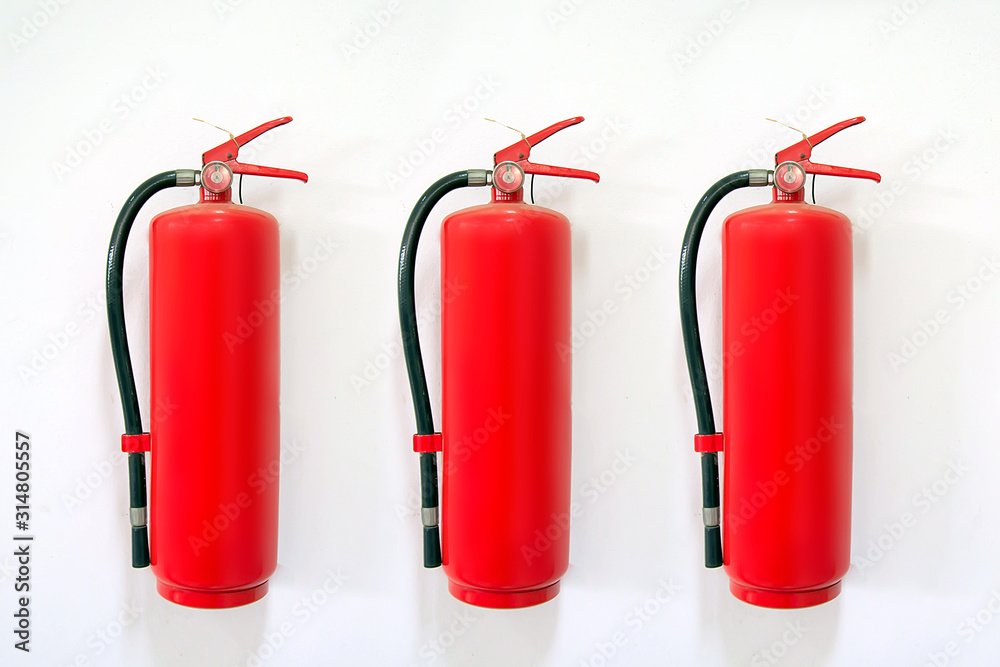 Fire extinguisher installation for prevention emergency, rescue and ...