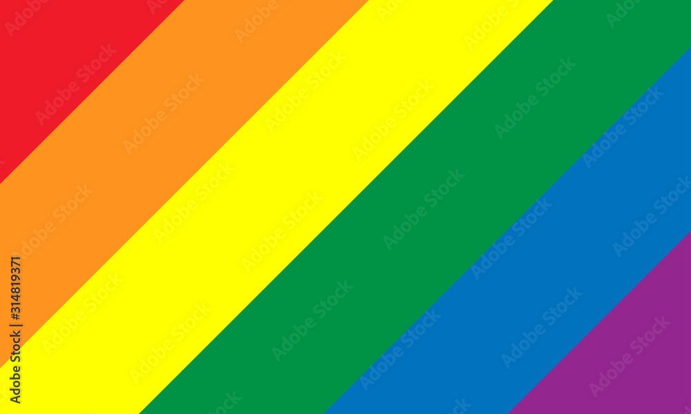 Pride Celebrating LGBT culture symbol. Rainbow colors in diagonal shape ...