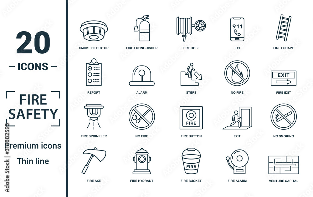 Fire Safety Icons