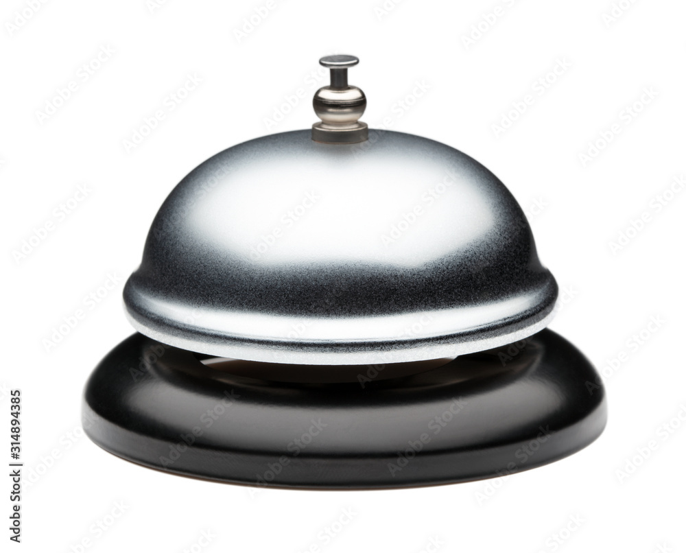service bell isolated on white background with clipping path Stock ...