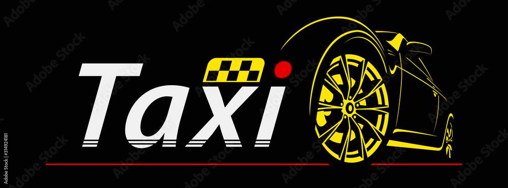 Car Logo Taxi Abstract Lines Vector. Vector illustration Stock Vector ...
