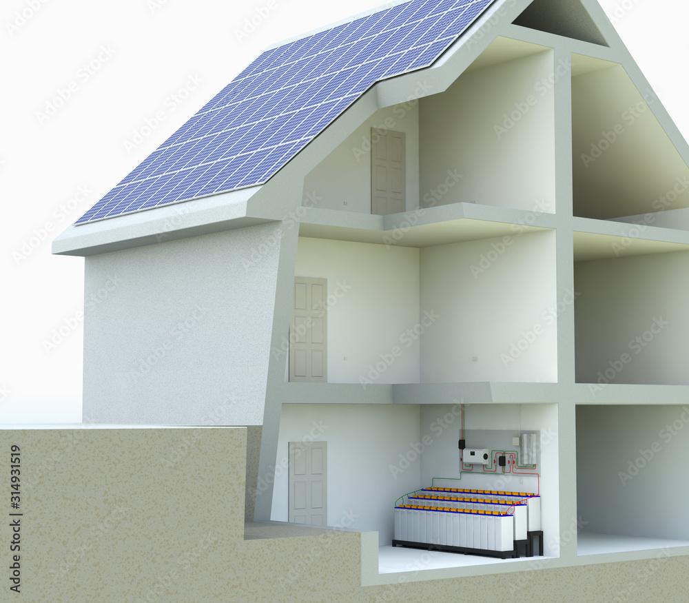 Simple Photovoltaic Solar Power System Setup for Home, Expandable Solar ...