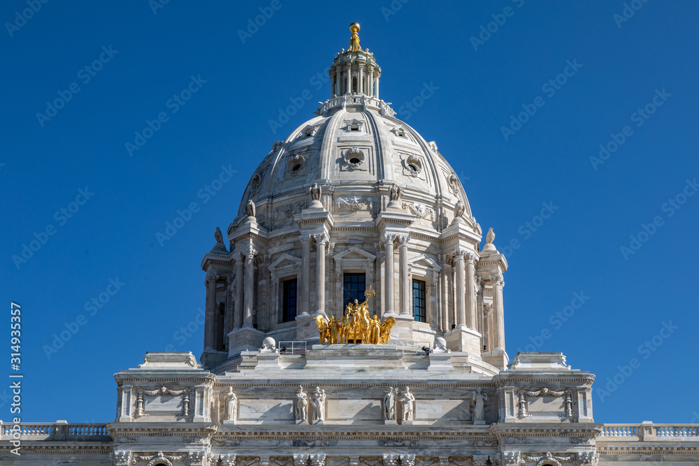 Dome of the St. Paul Minnesota State Capitol Building Stock Photo ...