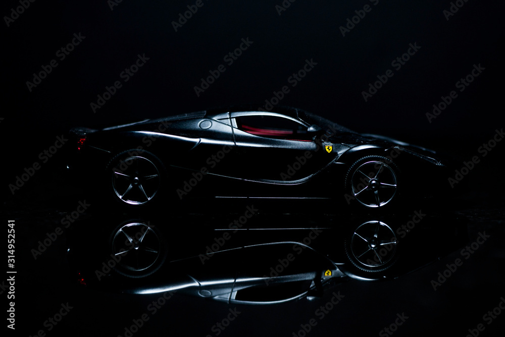 Black Ferrari Stock Photo | Adobe Stock