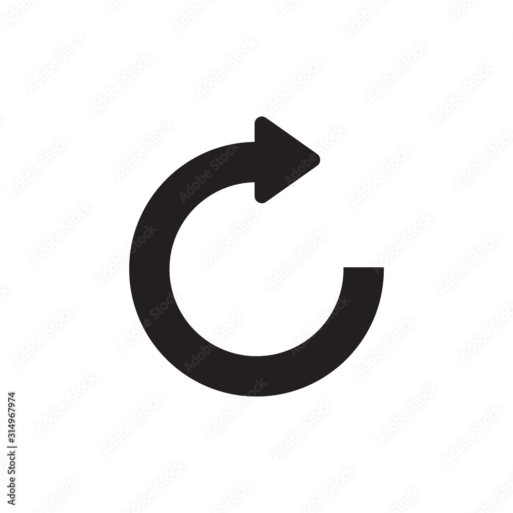 refresh icon, reset icon, redo icon Stock Vector | Adobe Stock