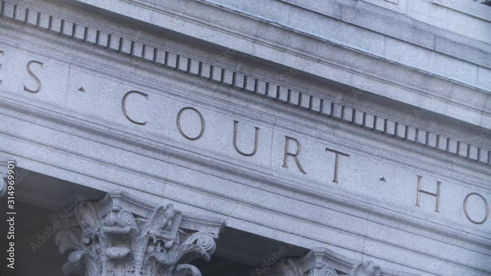 Unites States Court house facade, filmed in 4k raw Stock Video | Adobe ...
