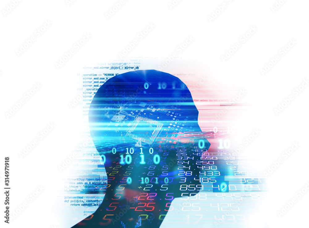 Programming code abstract technology background of software developer ...