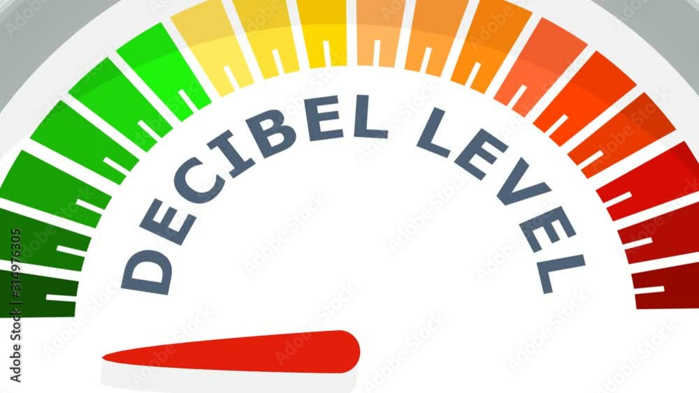 A device for measuring the sound intensity in decibels. Isometric level ...
