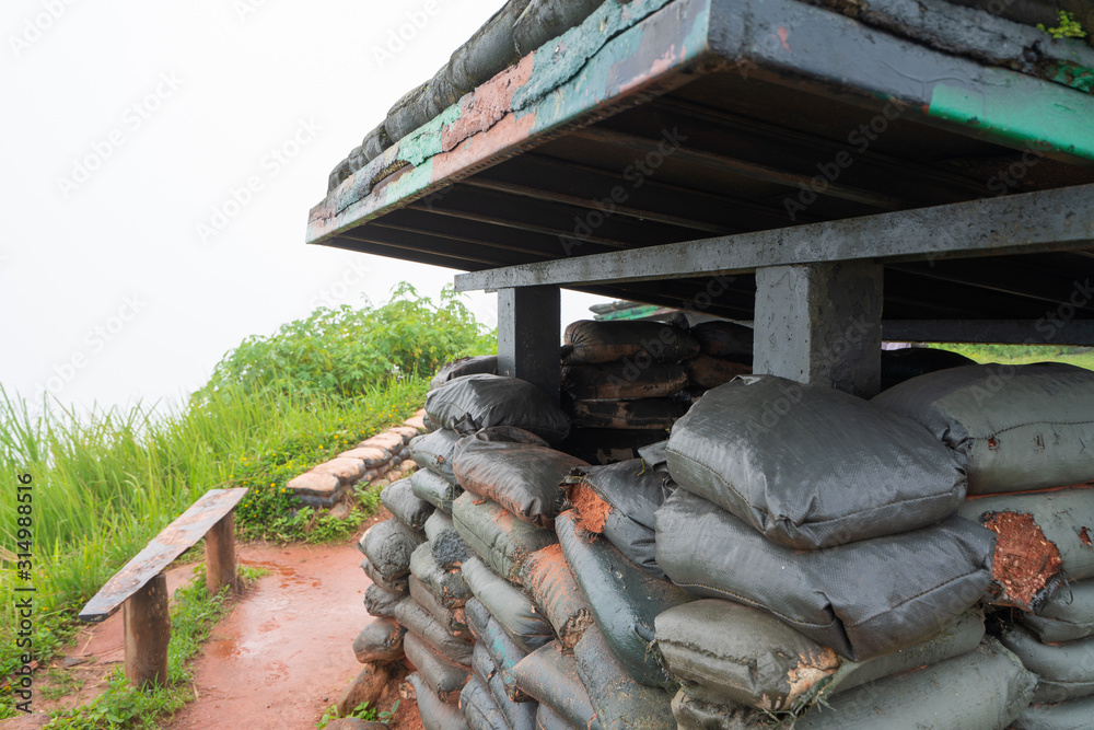 Foto de Air raid shelters or bomb shelters are structures for the ...