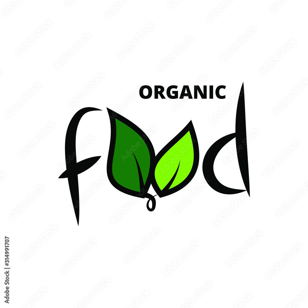 organic food logo like icon design template. very simple, unique and ...