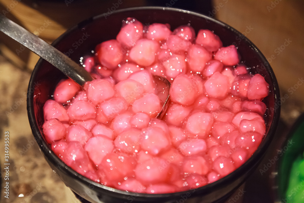 Delicious dessert, Tub Tim Krob, Traditional Thai Stuffed Water ...