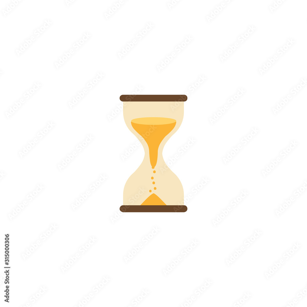 Sand Clock Flat Vector Icon. Isolated Sand Watch Emoji, Emoticon ...