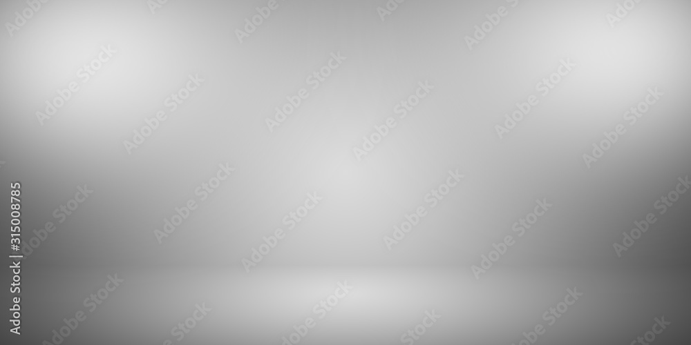 Gray empty room studio gradient with spotlight used for background and ...