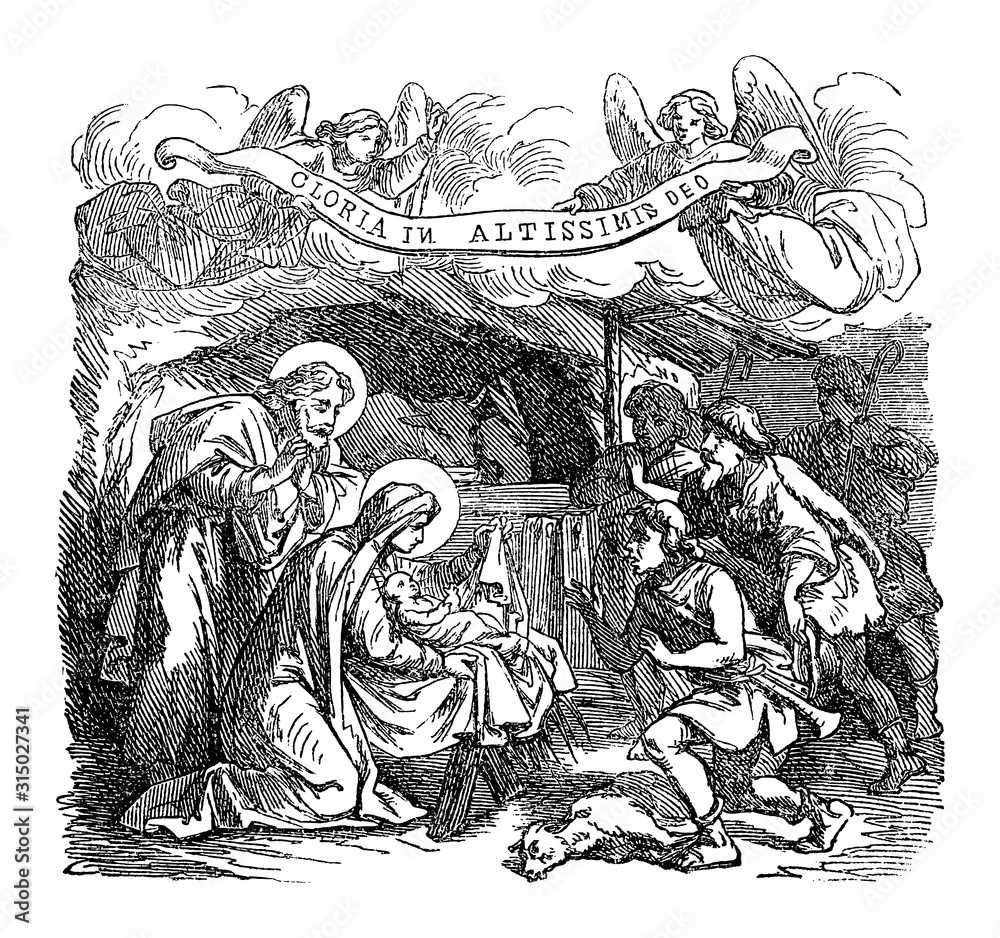 Jesus Engraving Illustration