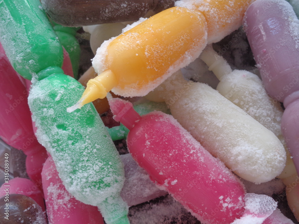 Es Wawan (Wawan Ice) indonesian famous traditional ice with full color ...