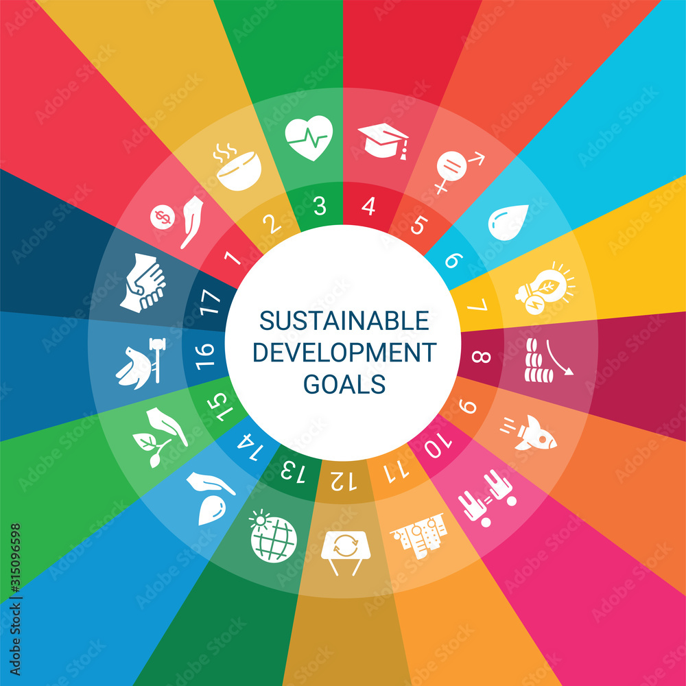 Icons Set .Sustainable Development Goals. Stock Vector | Adobe Stock