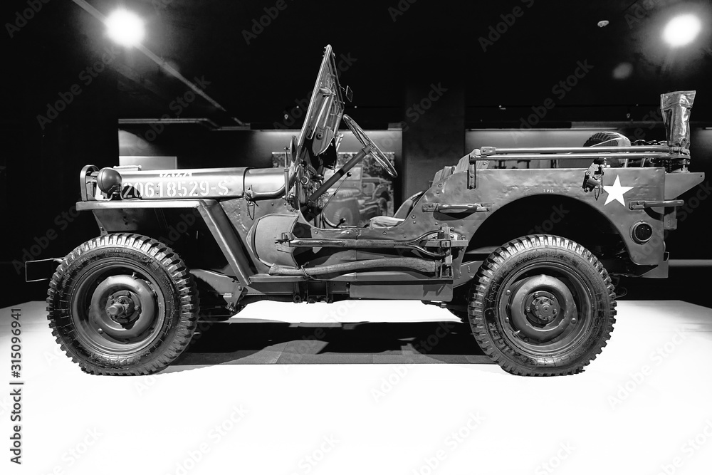 Willys MB 1944. U.S. Army Truck. All terrain vehicle of the Second ...
