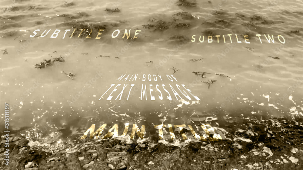 Watery Words Title Stock Template | Adobe Stock