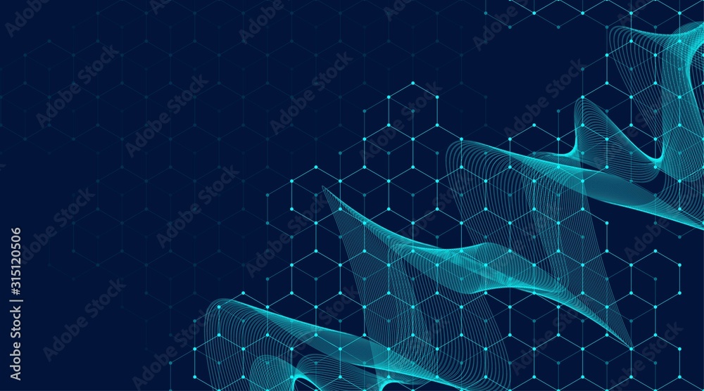 Abstract medical background DNA research, molecule, genetics, genome ...