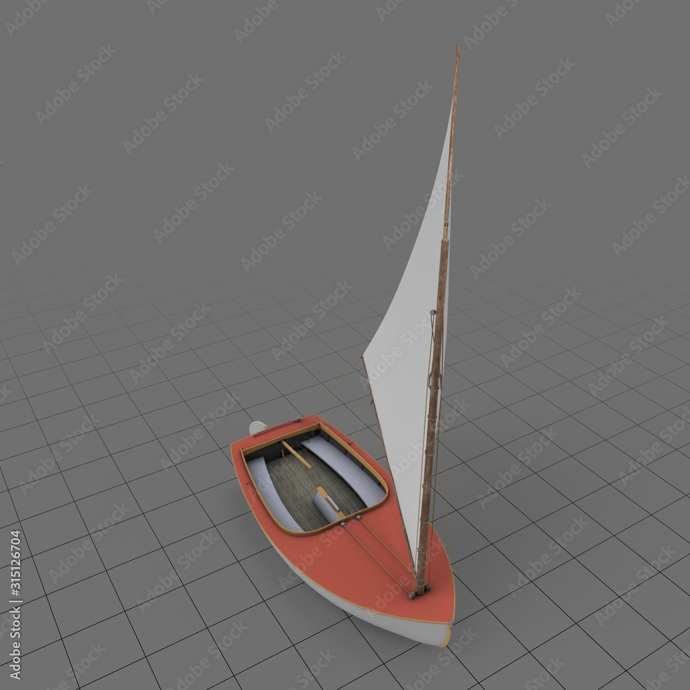 Modern sailboat Stock 3D asset | Adobe Stock