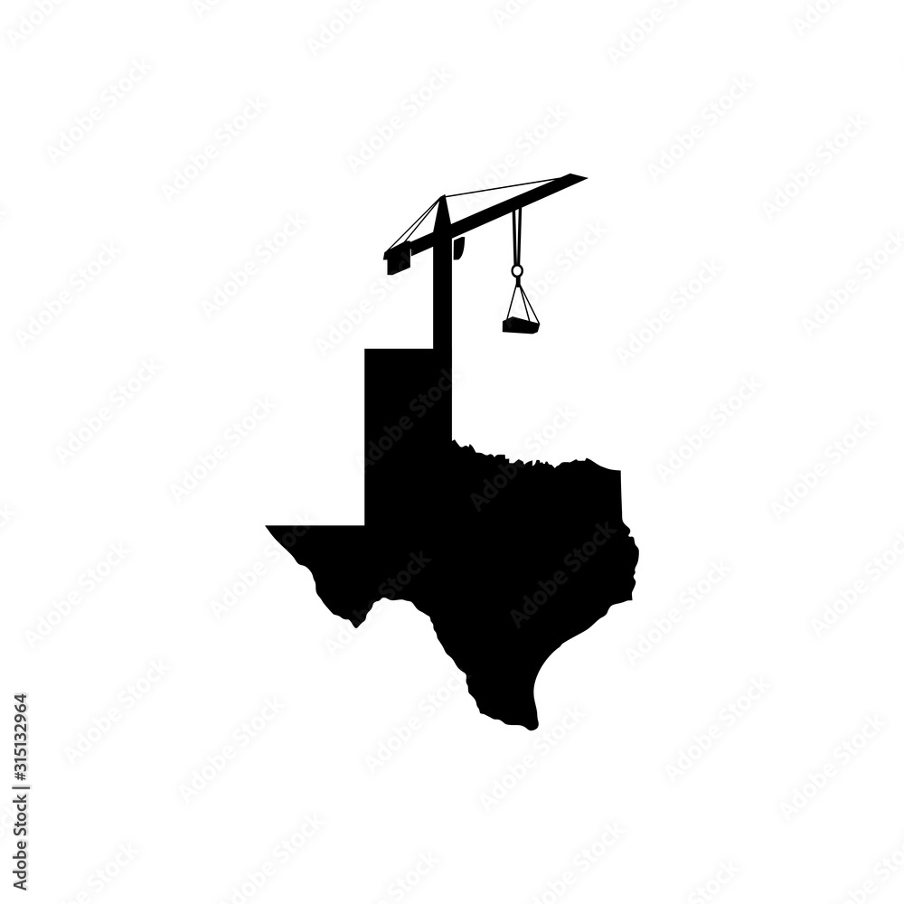 Poster Texas map and vector logo development – Wall Art | UkPosters