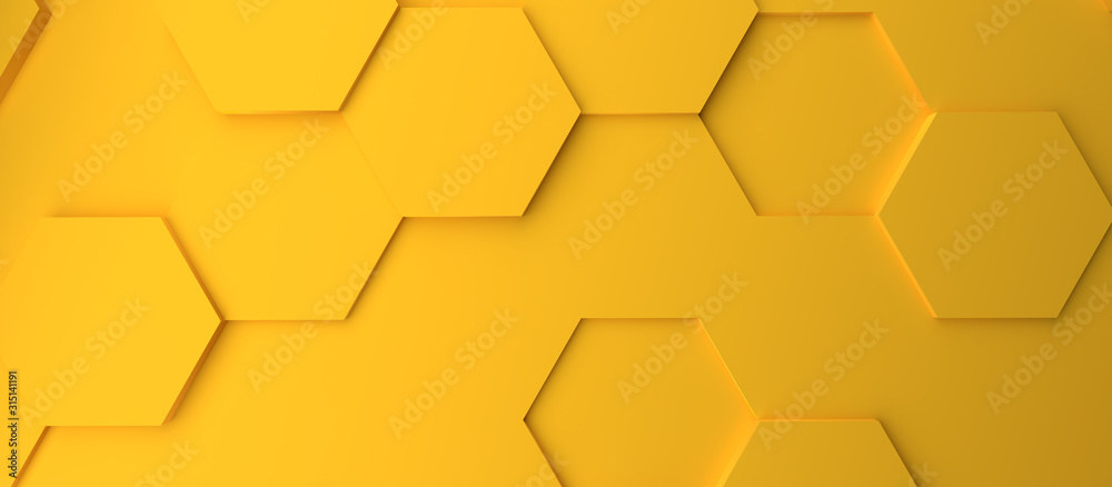 Abstract modern yellow honeycomb background Stock Illustration | Adobe ...