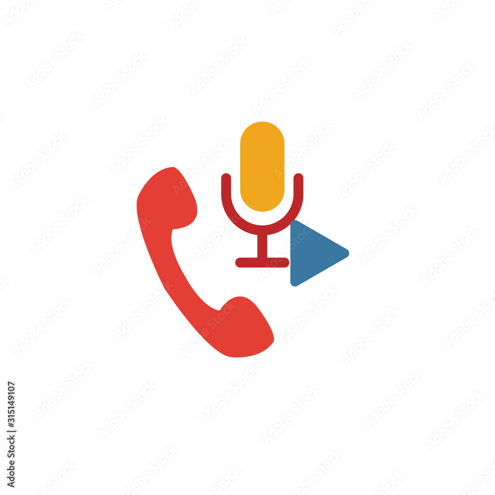 Ivr icon. Simple flat element from customer service collection ...
