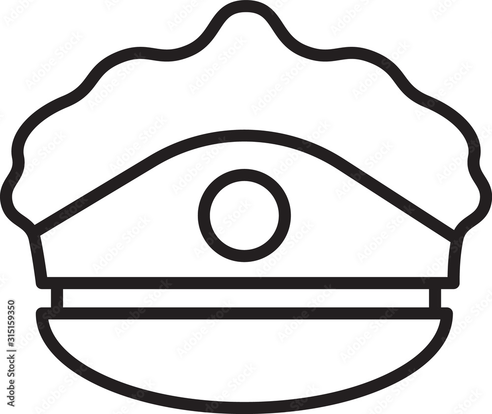 Black Police Hat Clip Art