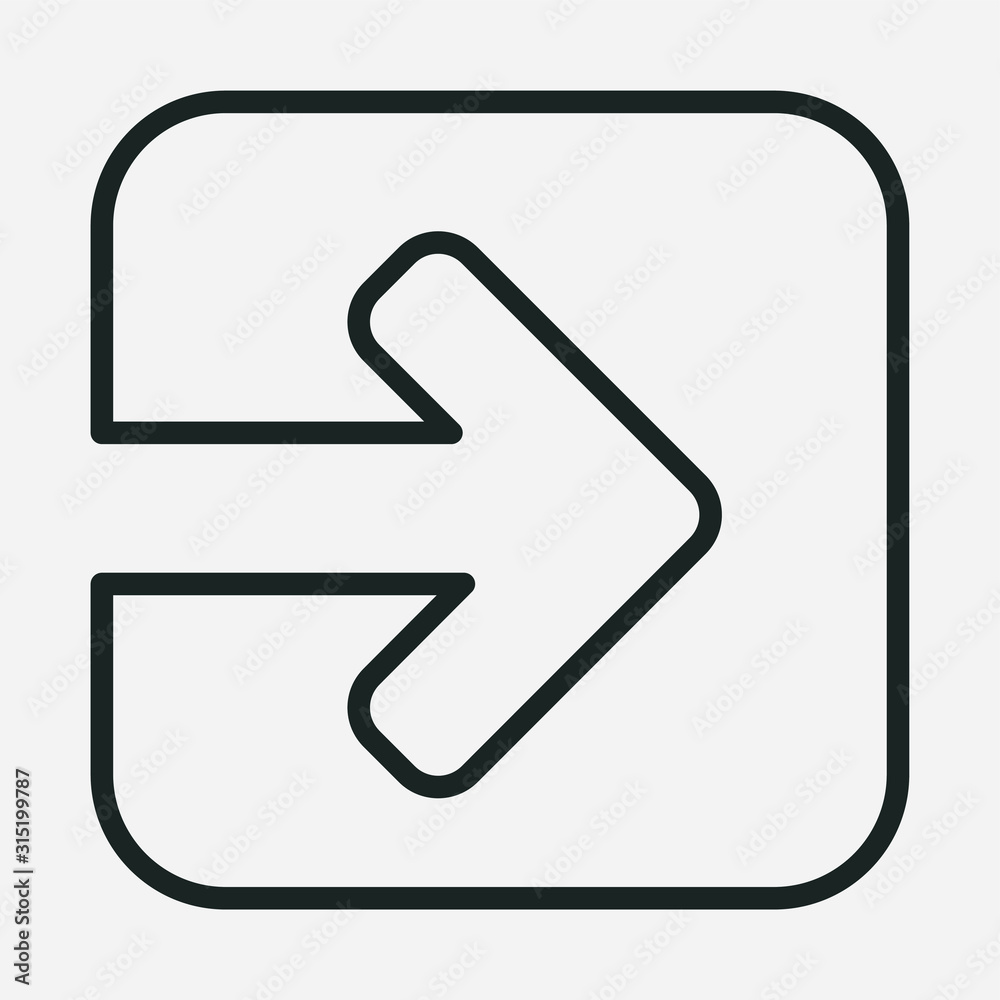 Enter vector symbol. Entrance symbol. Stock Vector | Adobe Stock