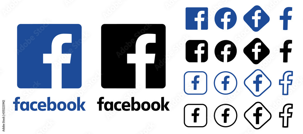 facebook logo. facebook button. facebook vector Stock Vector | Adobe Stock