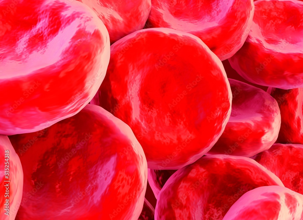Red blood cells, illustration Stock Photo | Adobe Stock