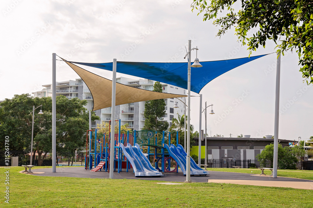 A Covered Playground For Children Stock Photo | Adobe Stock