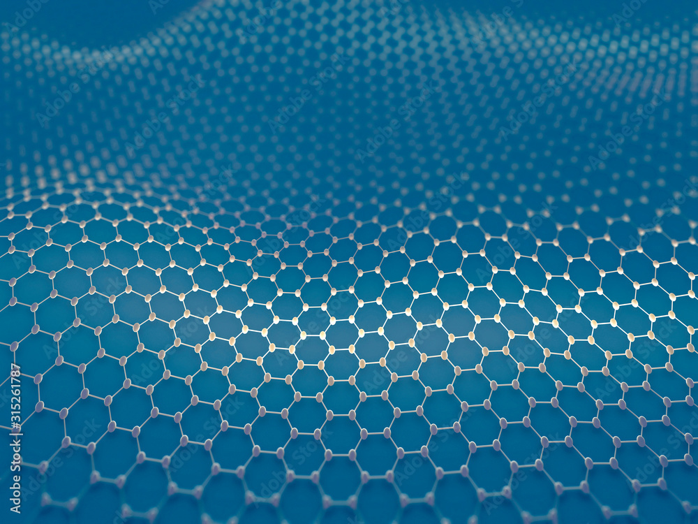 Graphene sheet, illustration Stock Photo | Adobe Stock