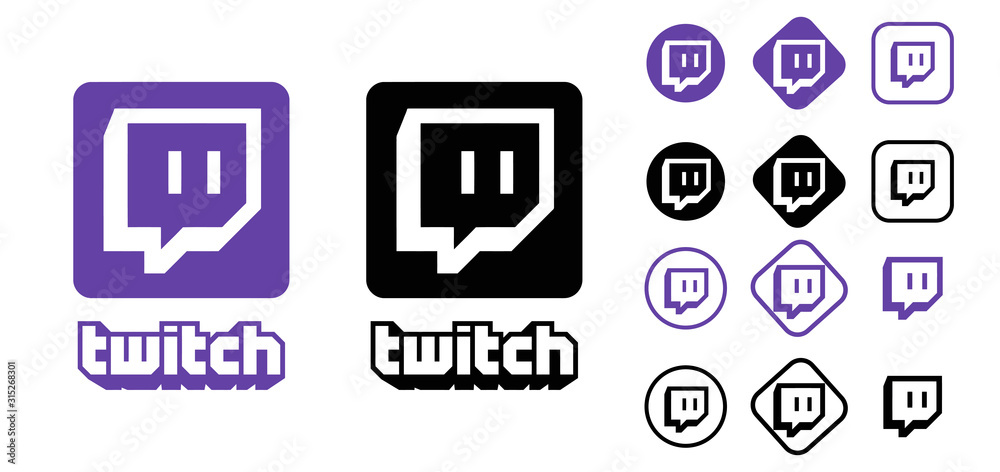 twitch vector logo. twitch vector icon.twitch editorial Stock Vector ...