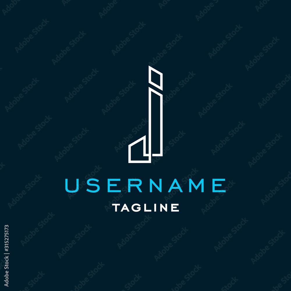 letter j logo design inspiration . letter J building logo design ...