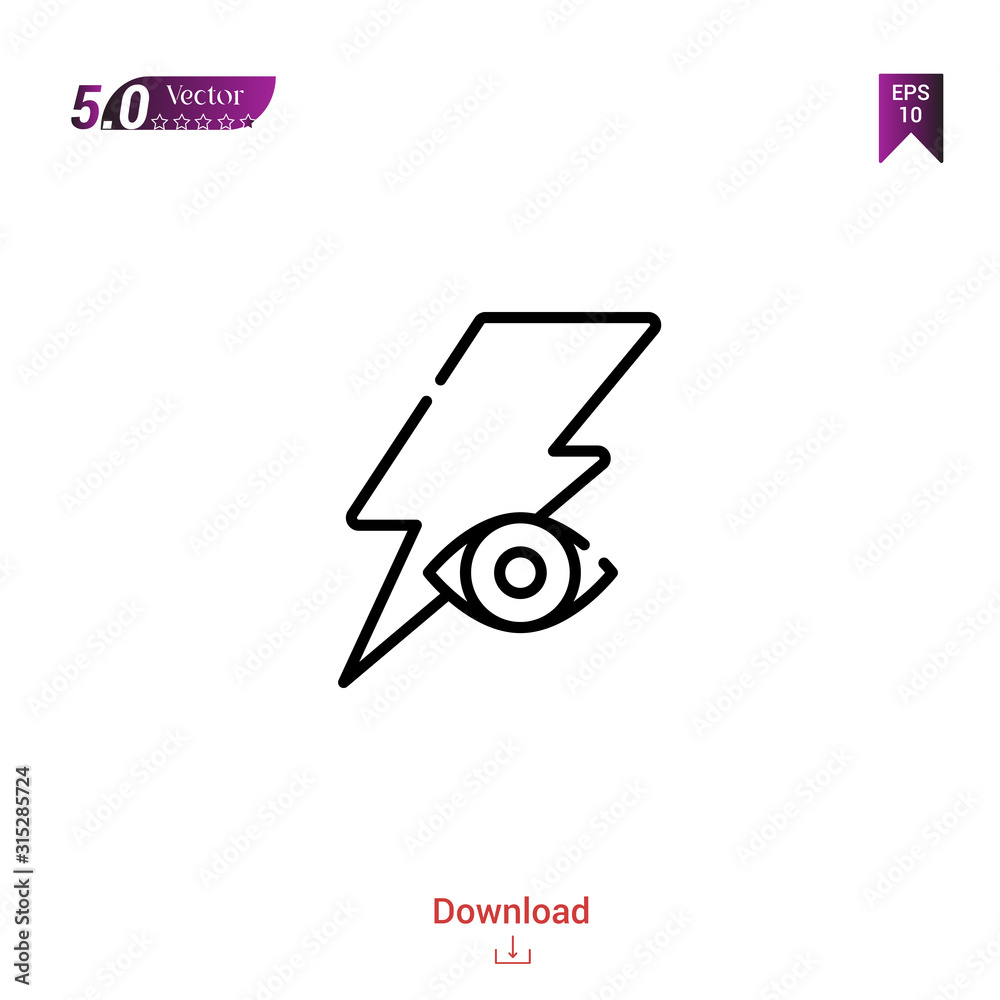 Outline red-eye icon. red-eye icon vector isolated on white background ...