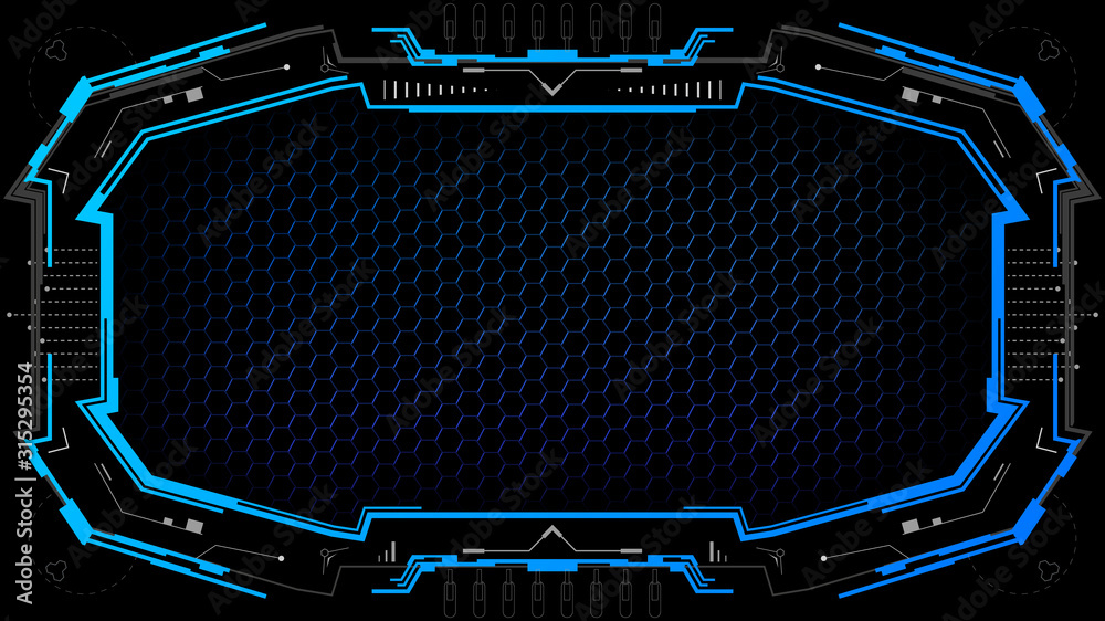 Technology background with futuristic frame. Stock Vector | Adobe Stock