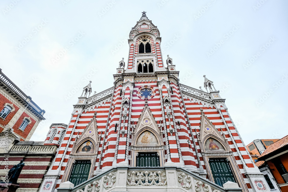 Santuario Nuestra Senora del Carmen. Photograph of the exterior facade ...