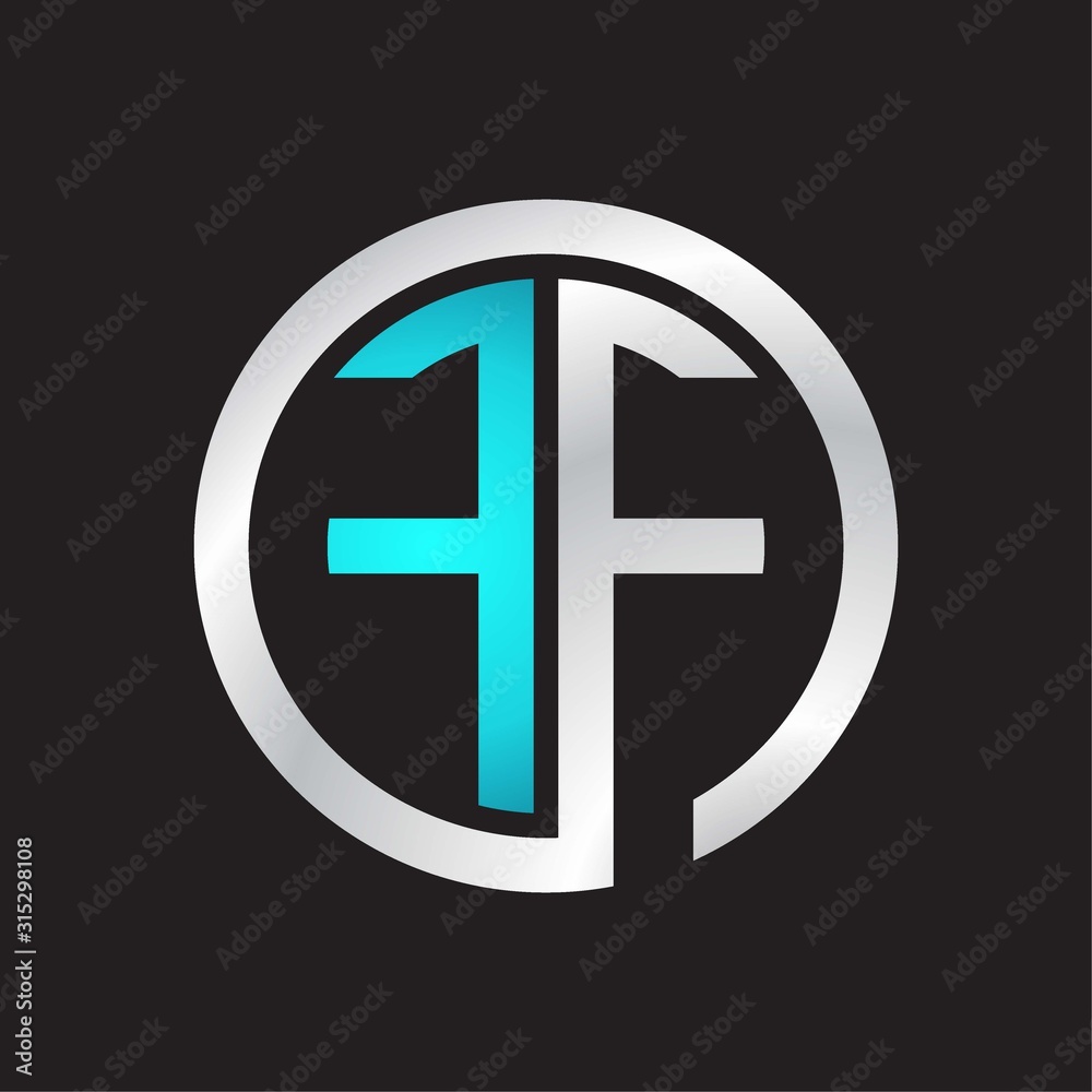 FF Initial logo linked circle monogram Stock Vector | Adobe Stock