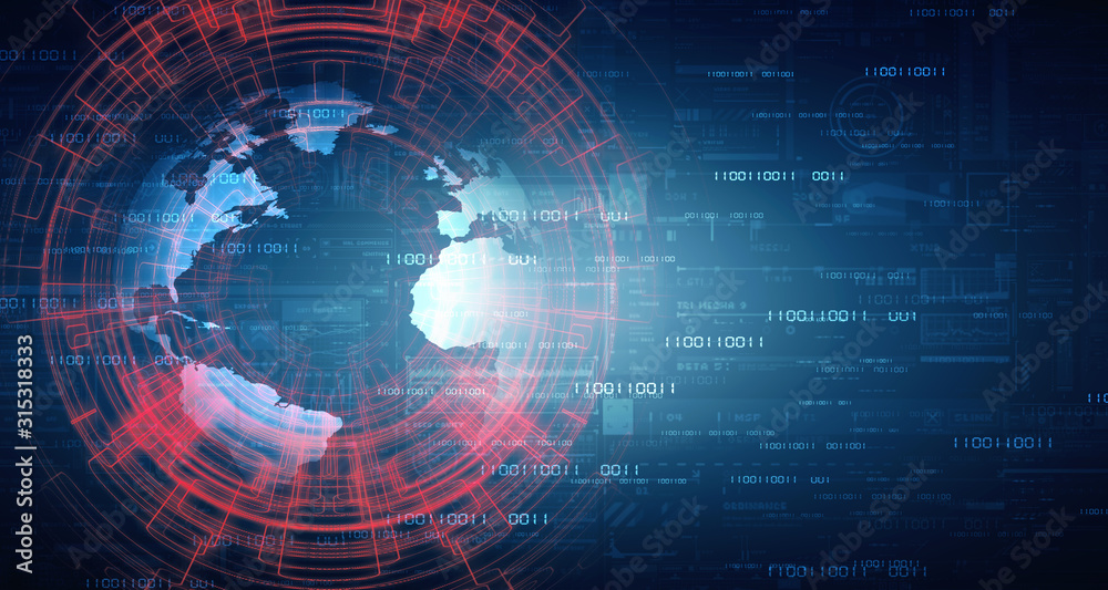 2d illustration world map abstract background Stock Illustration ...