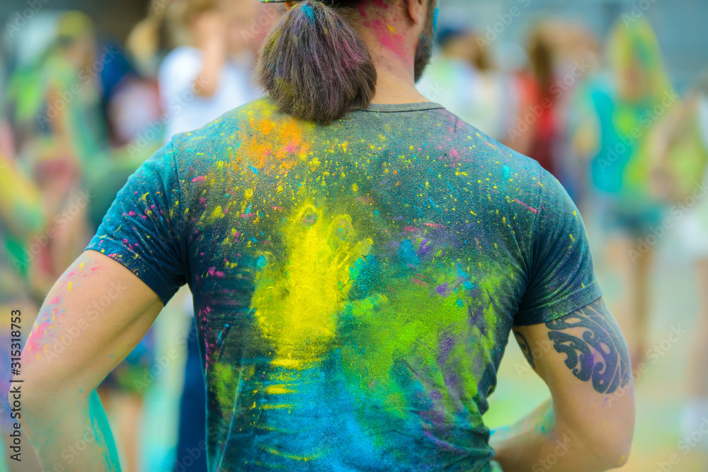Holi paint at festival Stock Photo | Adobe Stock
