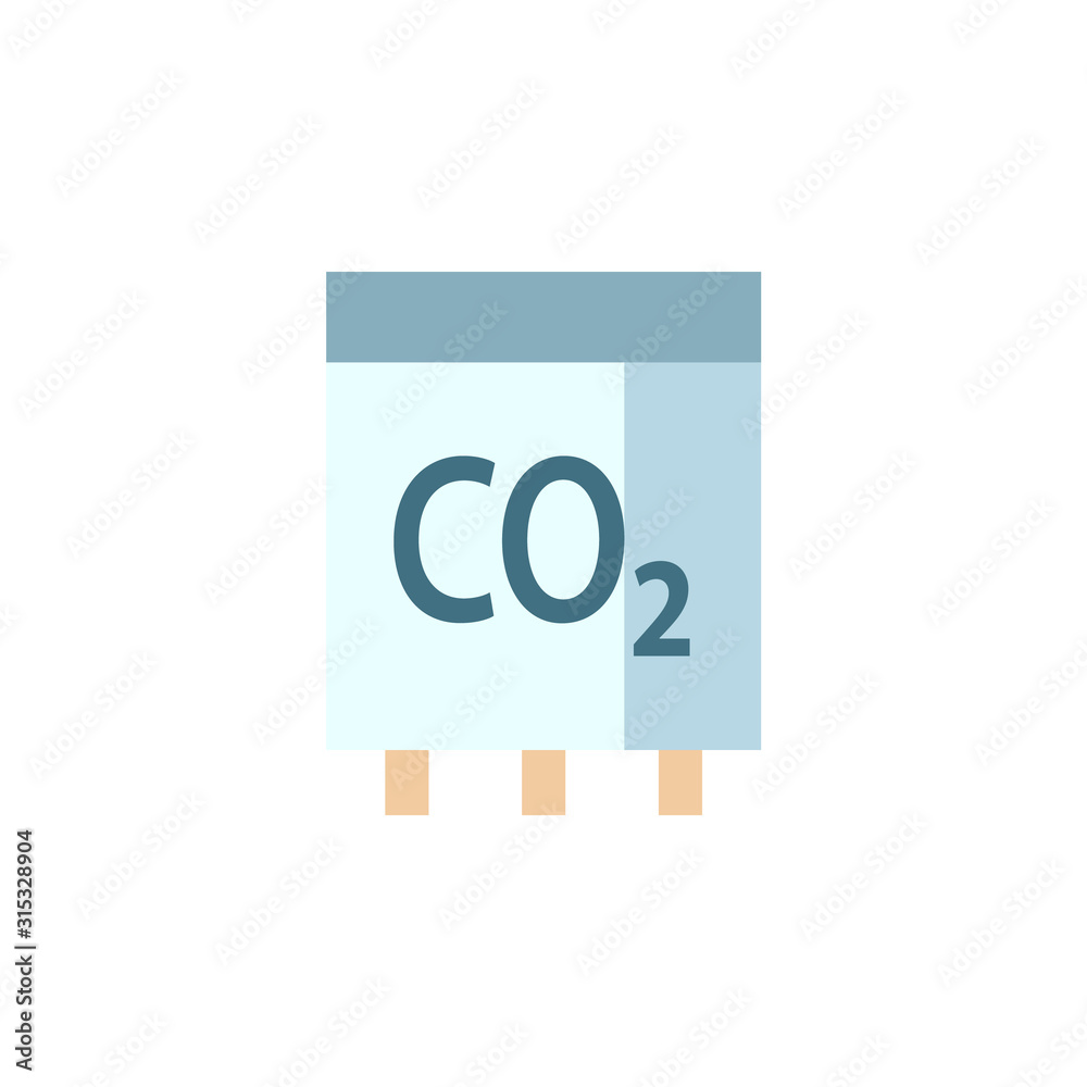 Sensor CO2 icon. Clipart image isolated on white background Stock ...
