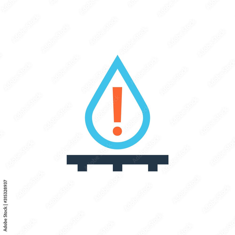 Floor flood sensor icon. Clipart image isolated on white background ...